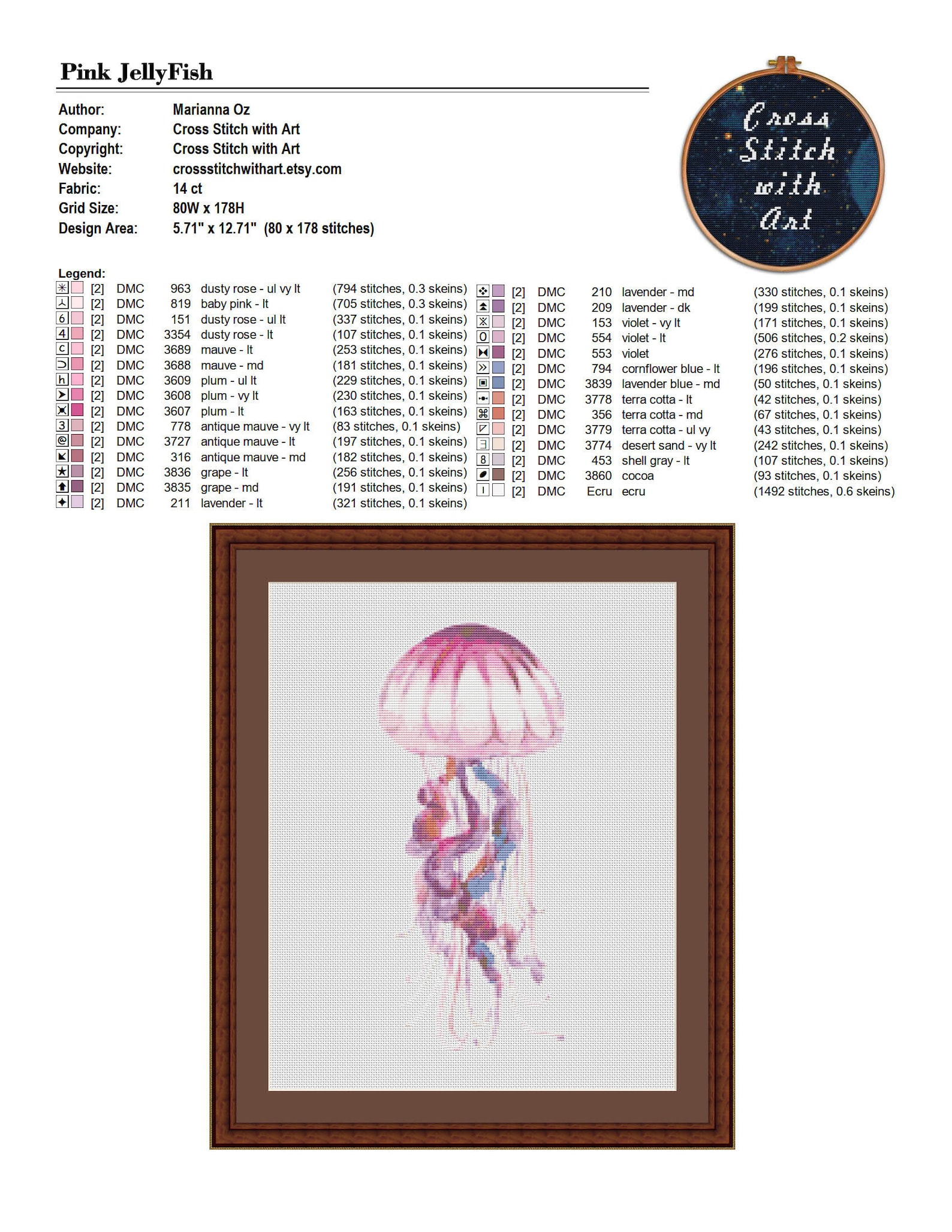 5 Jellyfish Cross Stitch Patterns. Modern Counted Cross - Etsy Australia