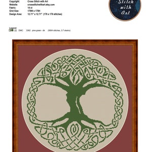 Celtic Cross Stitch Patterns. Celtic Tree Cross Stitch PDF. Celtic ...