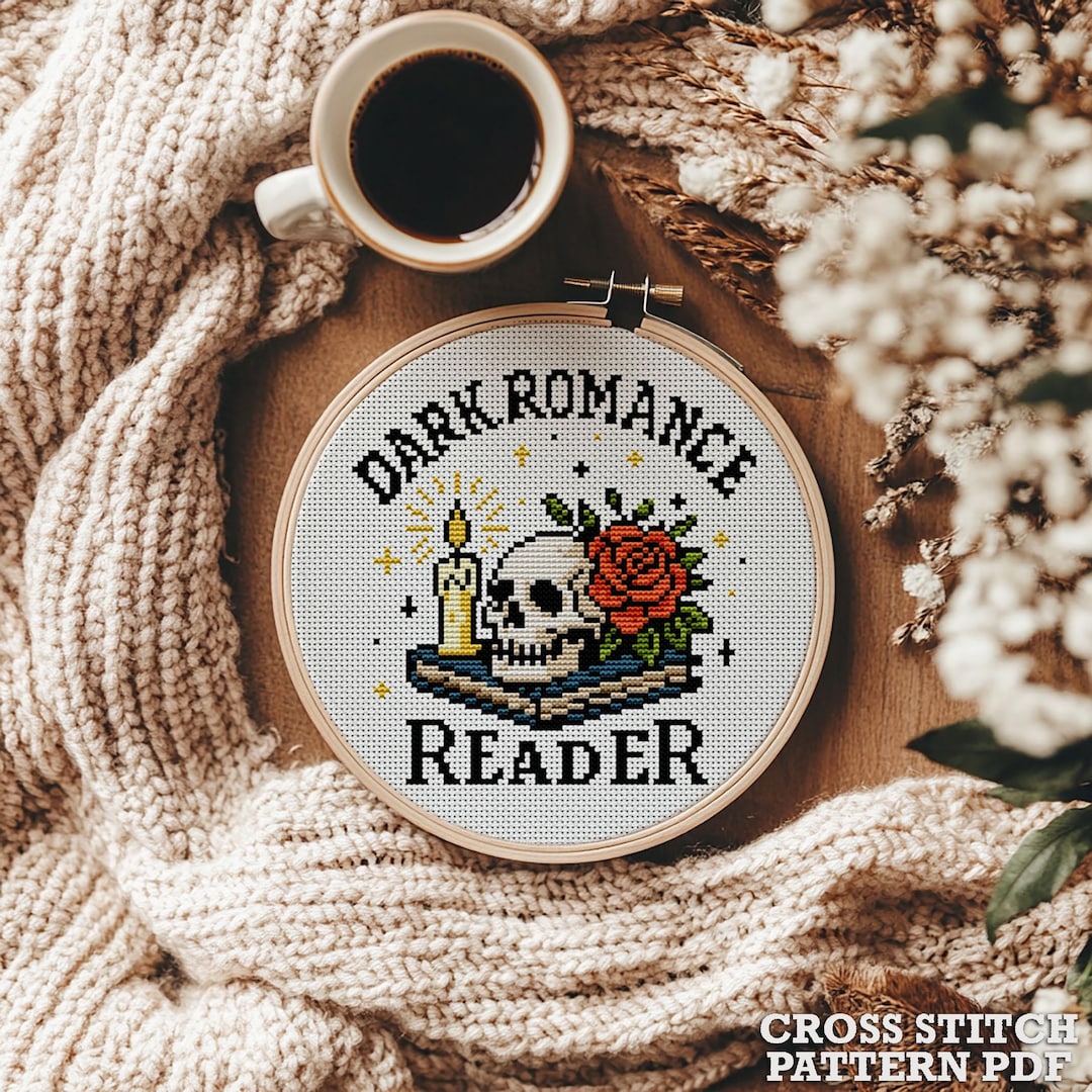 Bookish Cross Stitch Pattern PDF. Booktok Dark Romance Embroidery Chart ...