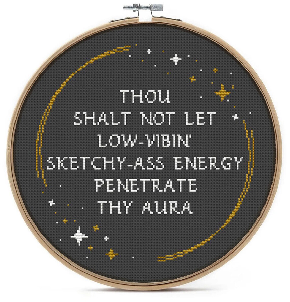 Snarky Affirmation Cross Stitch Pattern – Funny Motivation Quote (PDF ...