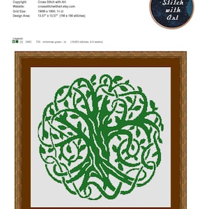 Celtic Cross Stitch Patterns. Celtic Tree Cross Stitch PDF. Celtic ...