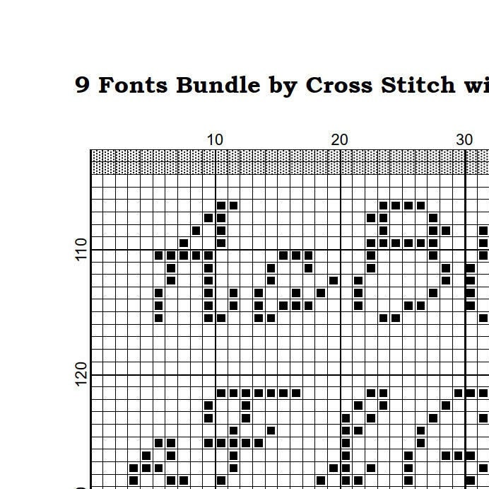 9 Alphabet Cross Stitch Pattern. ABC Cross Stitch Sampler. | Etsy