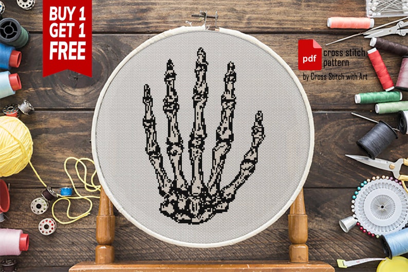 Anatomy Cross Stitch Pattern. Modern Cross Stitch PDF Skeleton - Etsy