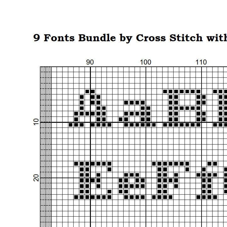 9 Alphabet Cross Stitch Pattern. ABC Cross Stitch Sampler. | Etsy