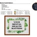 Mental Health Cross Stitch Pattern. Monstera Cross Stitch PDF ...