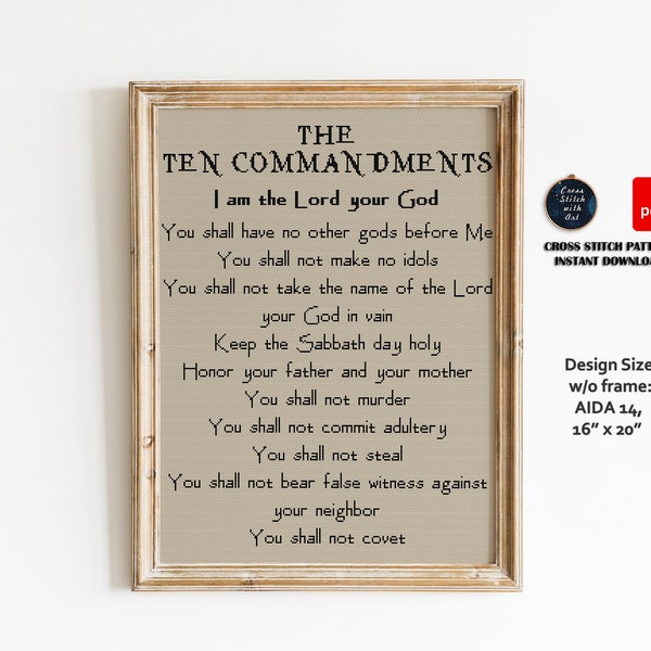 Ten Commandments - Etsy