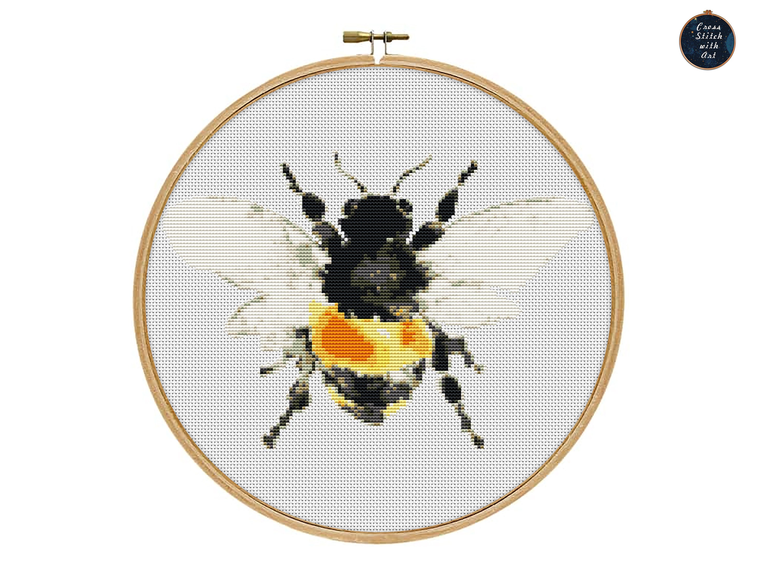 Bumblebee Cross Stitch Pattern PDF. Nature-inspired Insect Design ...