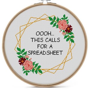 Funny Office Cross Stitch Pattern PDF - "oooh This Calls for a ...