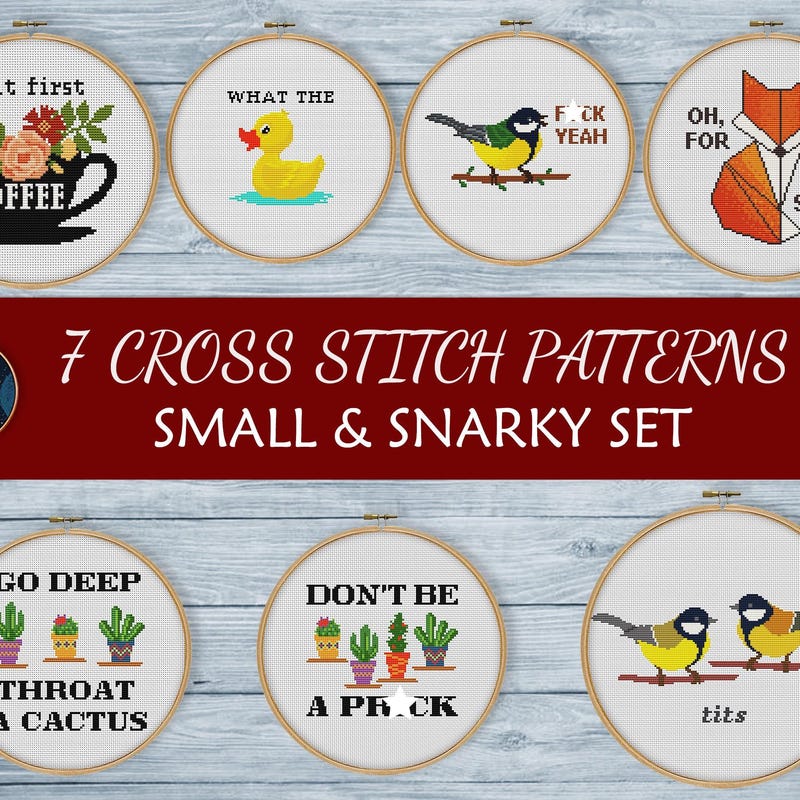 Profane Cross Stitch - Etsy