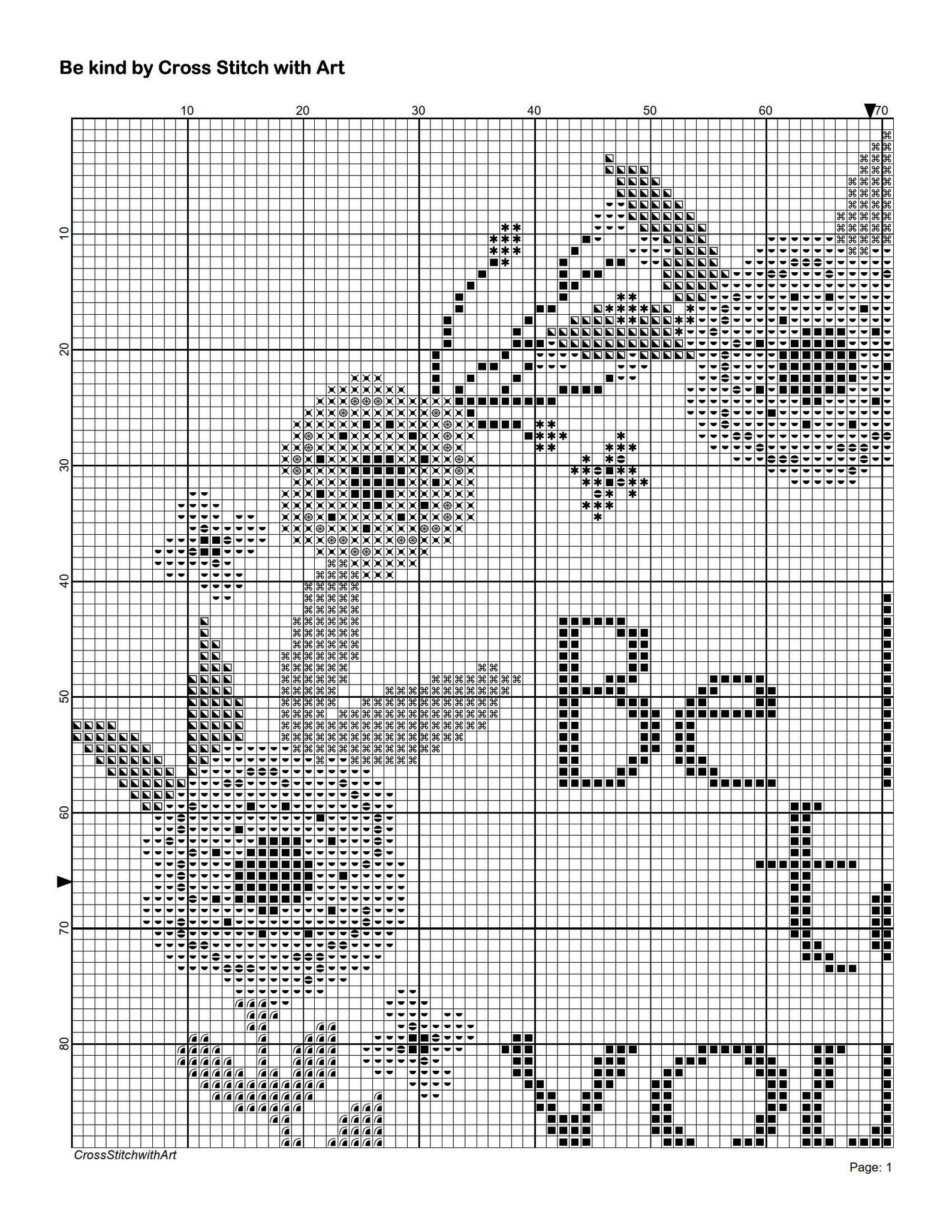 Be Kind Cross Stitch Pattern. Quote Cross Stitch Modern Flower | Etsy