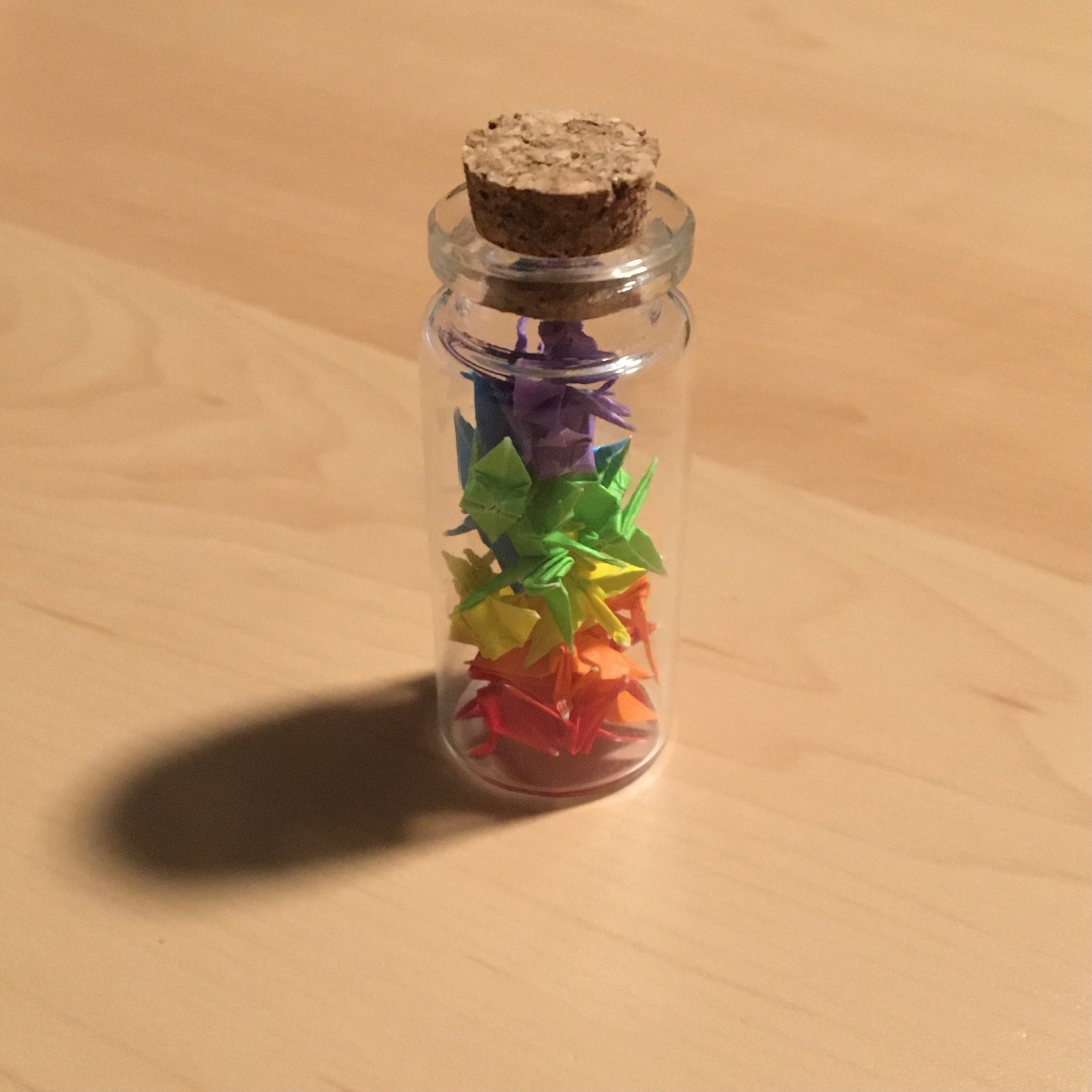 Tiny Hand-folded Origami Cranes in a Small Jar - Etsy