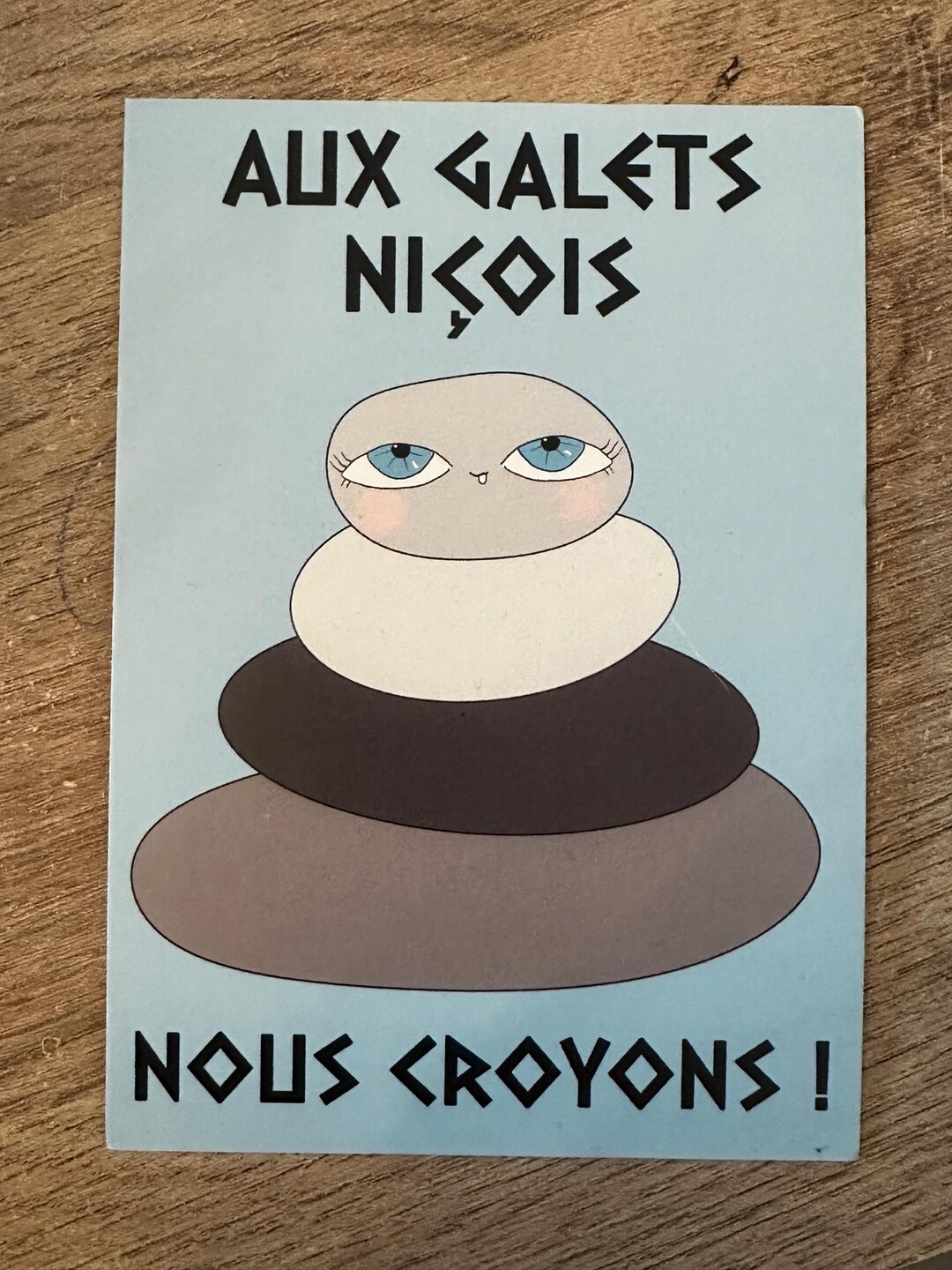Postcard of the Niçois Pebble God - Etsy