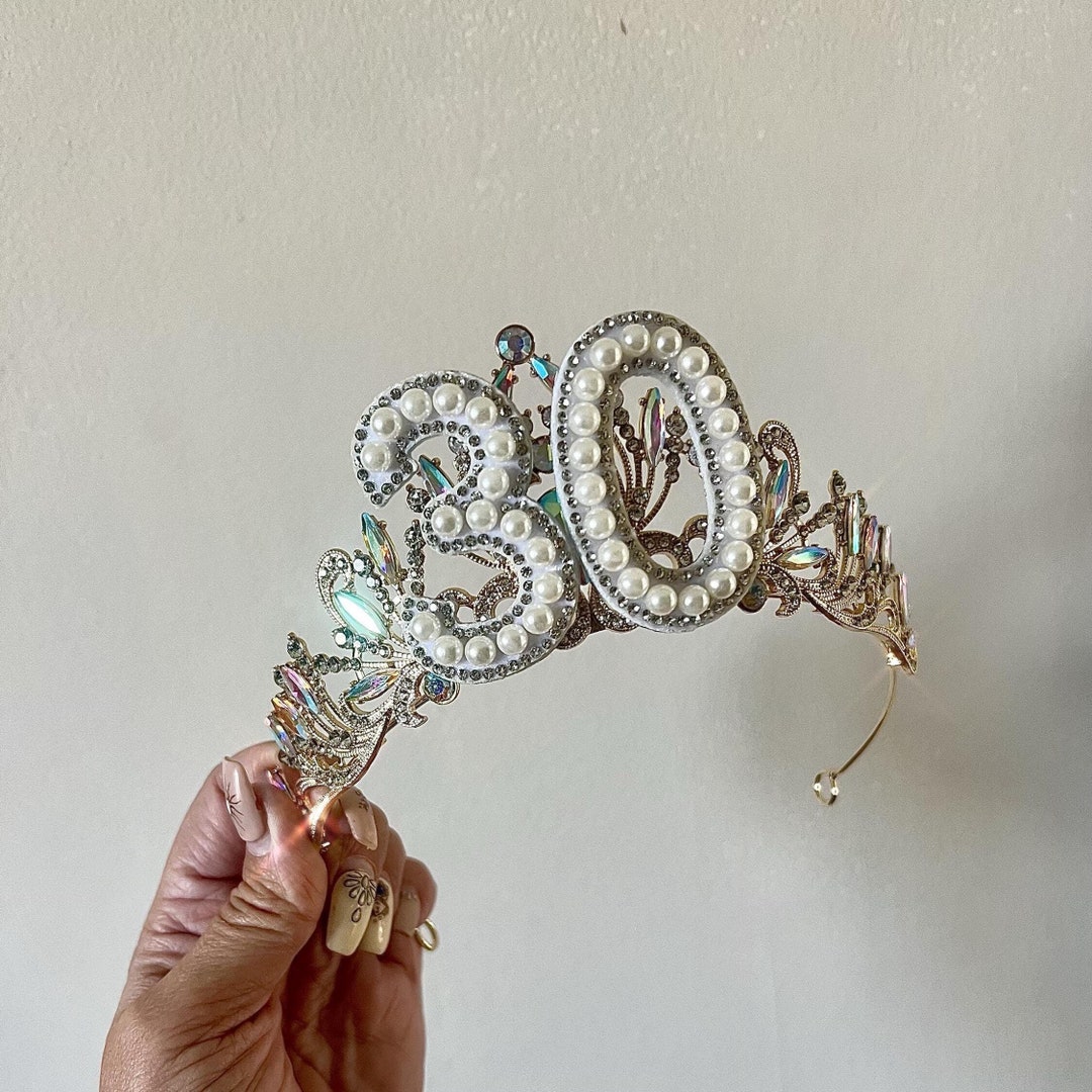 Gold 18th 20th 21st 30th 40th 50th Birthday Tiara Crown Headband - Etsy