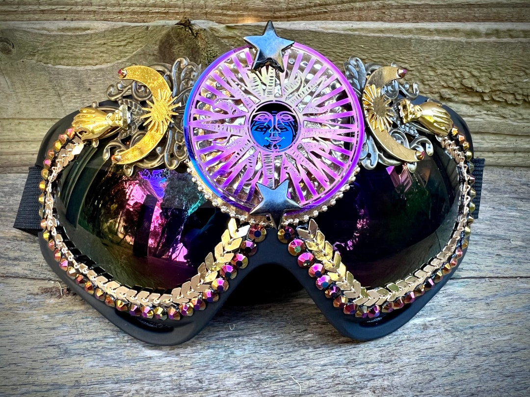 Sun, Moon & Stars Festival Embellished Goggles Unisex - Etsy