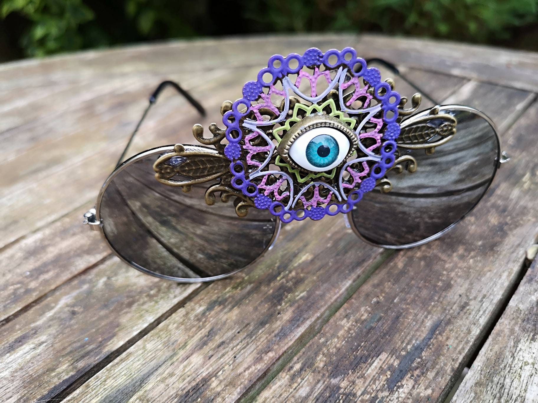 Festival Rave Third Eye Round Funky Clothing Accessories - Etsy