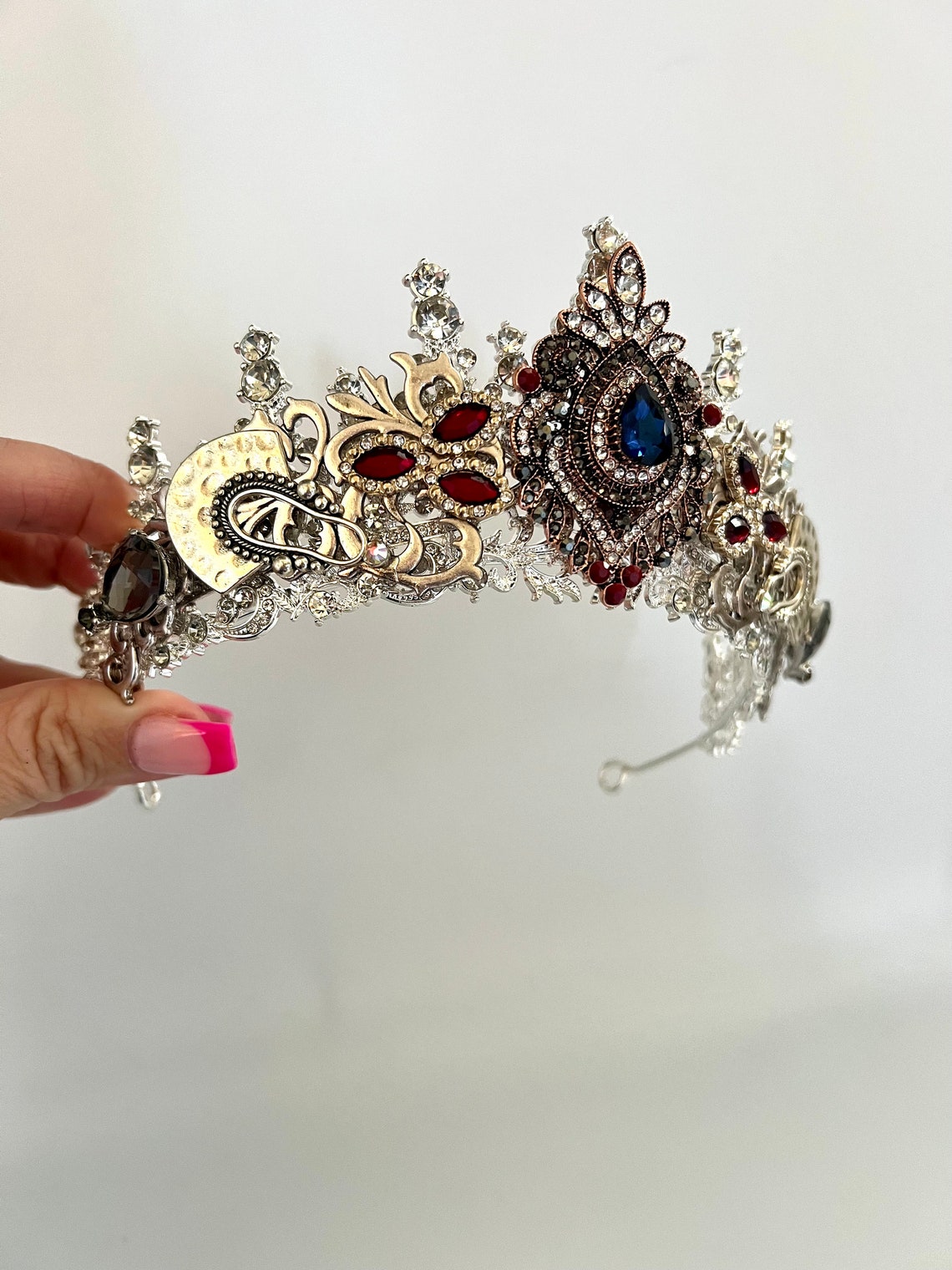 Ornate Vintage Style Jewelled Bride Crown - Etsy