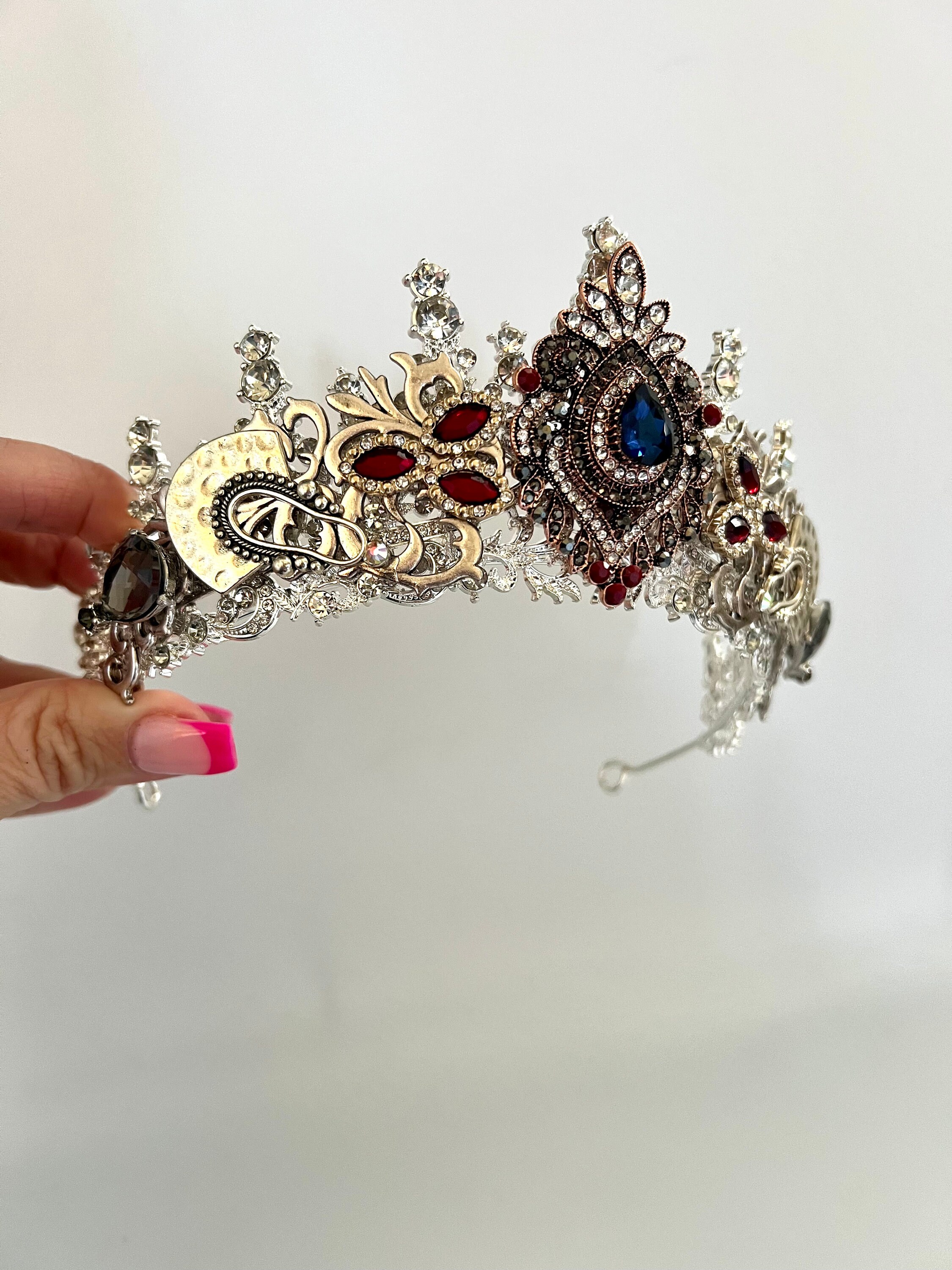 Ornate Vintage Style Jewelled Bride Crown - Etsy