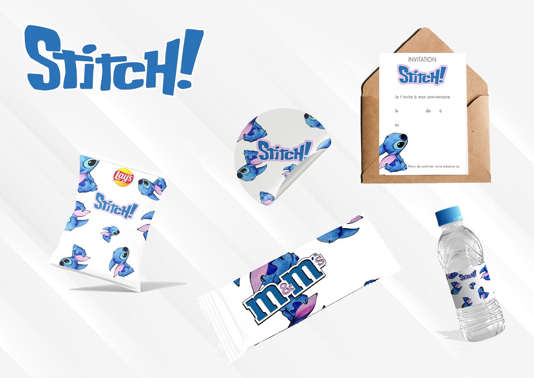 Stitch Birthday Digital Kit - Etsy