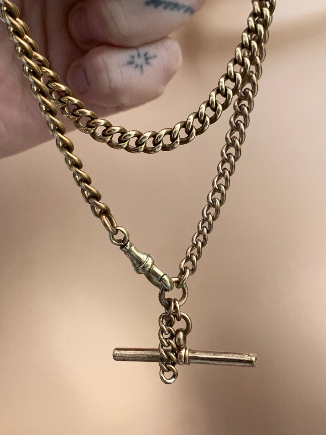 Vintage Bespoke Long Albert Watch Chain Rolled Gold - Etsy