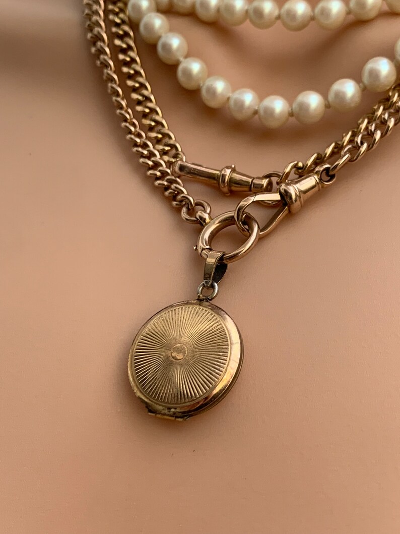 Locket Vintage Rolled Gold Round Circle Locket Locketfor Her Photo ...