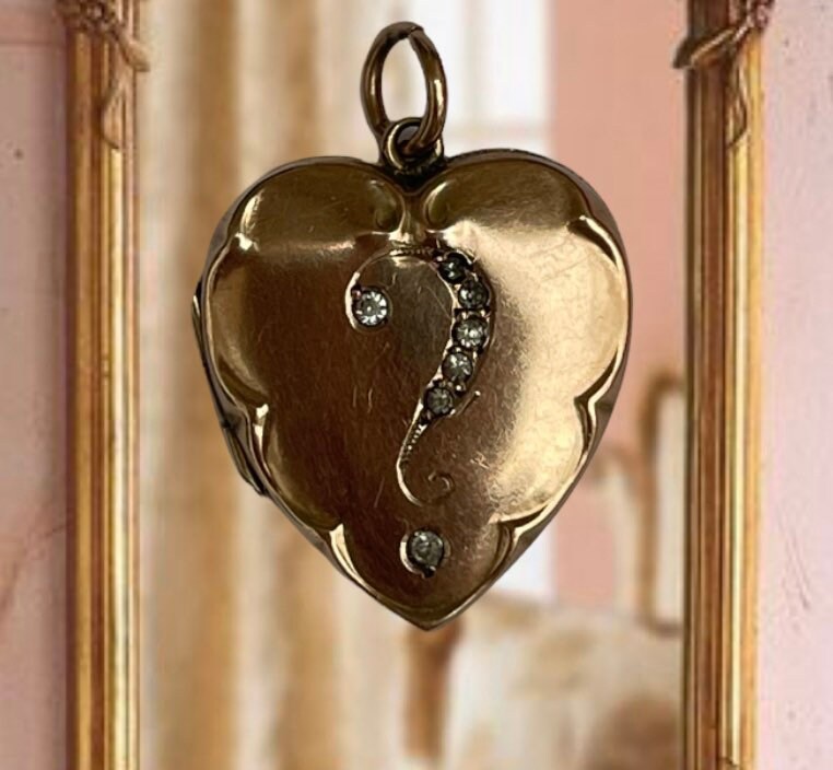 Victorian Locket 9ct Gold Back & Front Heart Shape Locket - Etsy