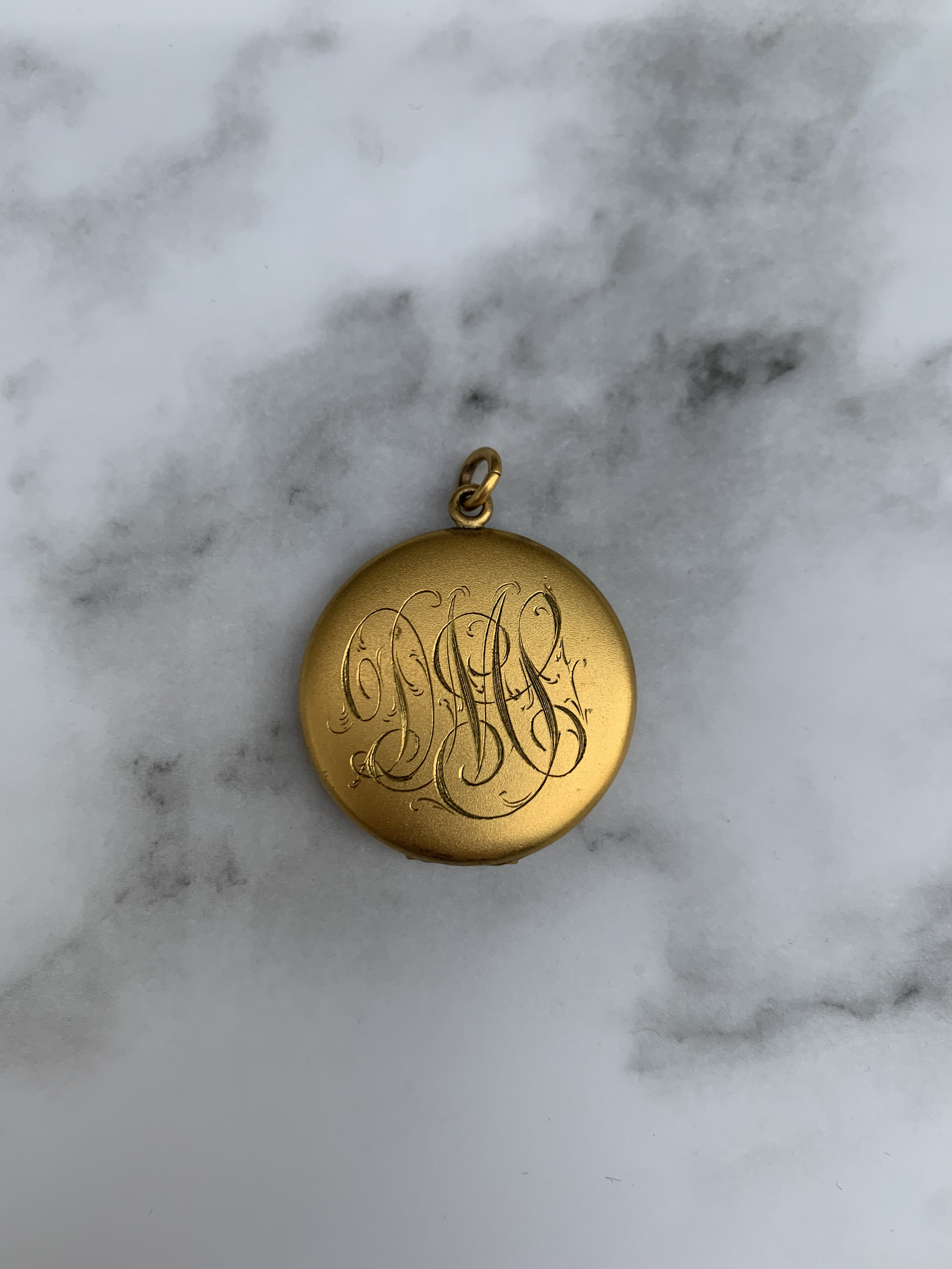 VICTORIAN ANTIQUE LOCKET Monogrammed Engraved Large Mysterious Locket ...