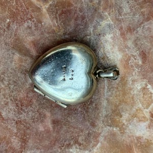 Vintage Antique Sterling Silver Large Heart Engraved Locket - Etsy
