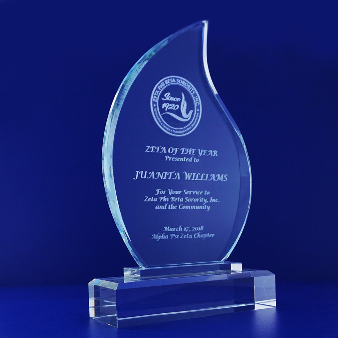 Tear Drop Crystal Plaque for Appreciation Service - Etsy