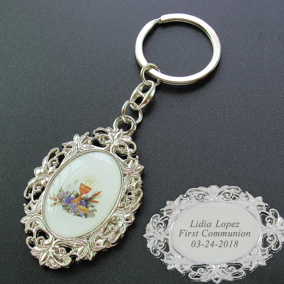 12 PCS First Communion Key Chains With Personalized Laser | Etsy