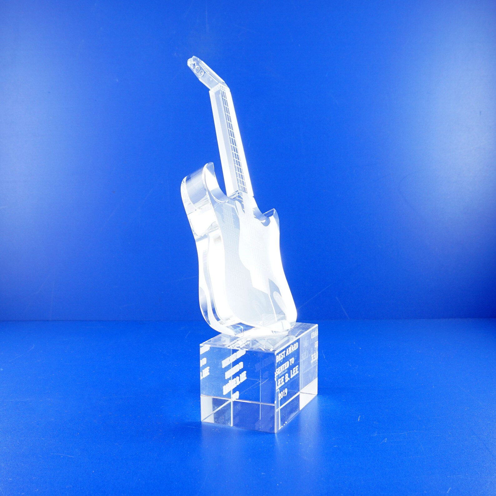 Crystal Guitar Award Trophy Music Presentation Musician School Gift ...