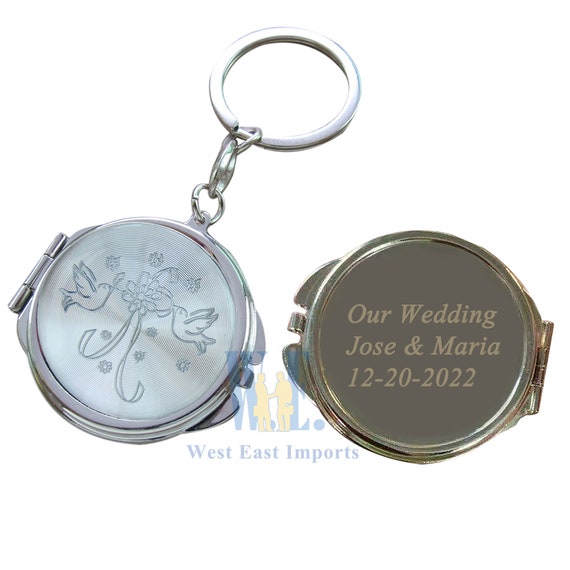 Personalized mirror keychains store