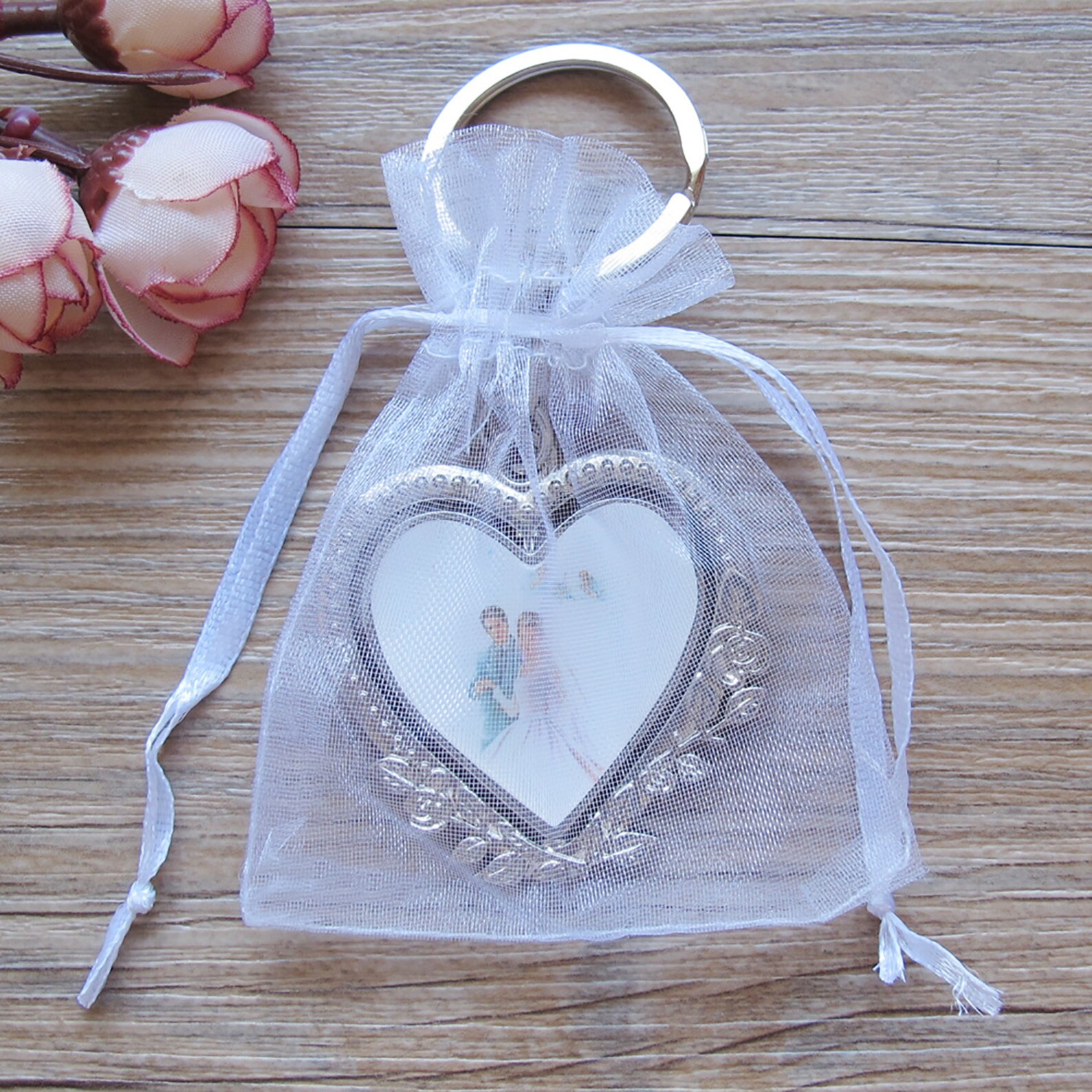 Personalized Spinning Wedding Keychain Favor (12 PCS) - Engraved Heat ...