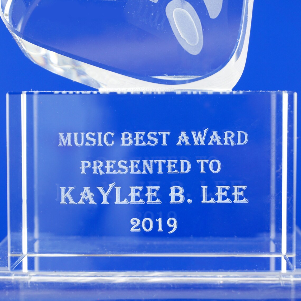 Crystal Guitar Award Trophy Music Presentation Musician School Gift ...