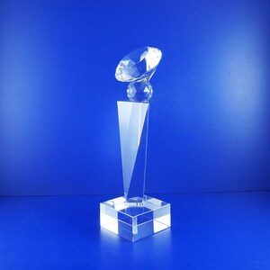 Crystal Glass Diamond Trophy Awards Recognition Achievement Reality ...