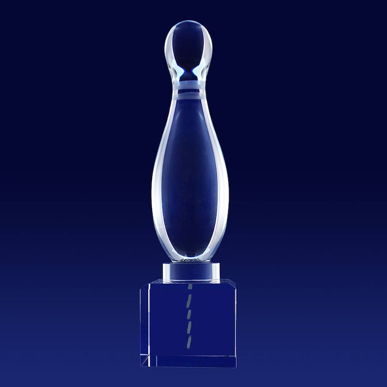 Crystal Bowling Pin Trophy Free Engraving Championship Award - Etsy