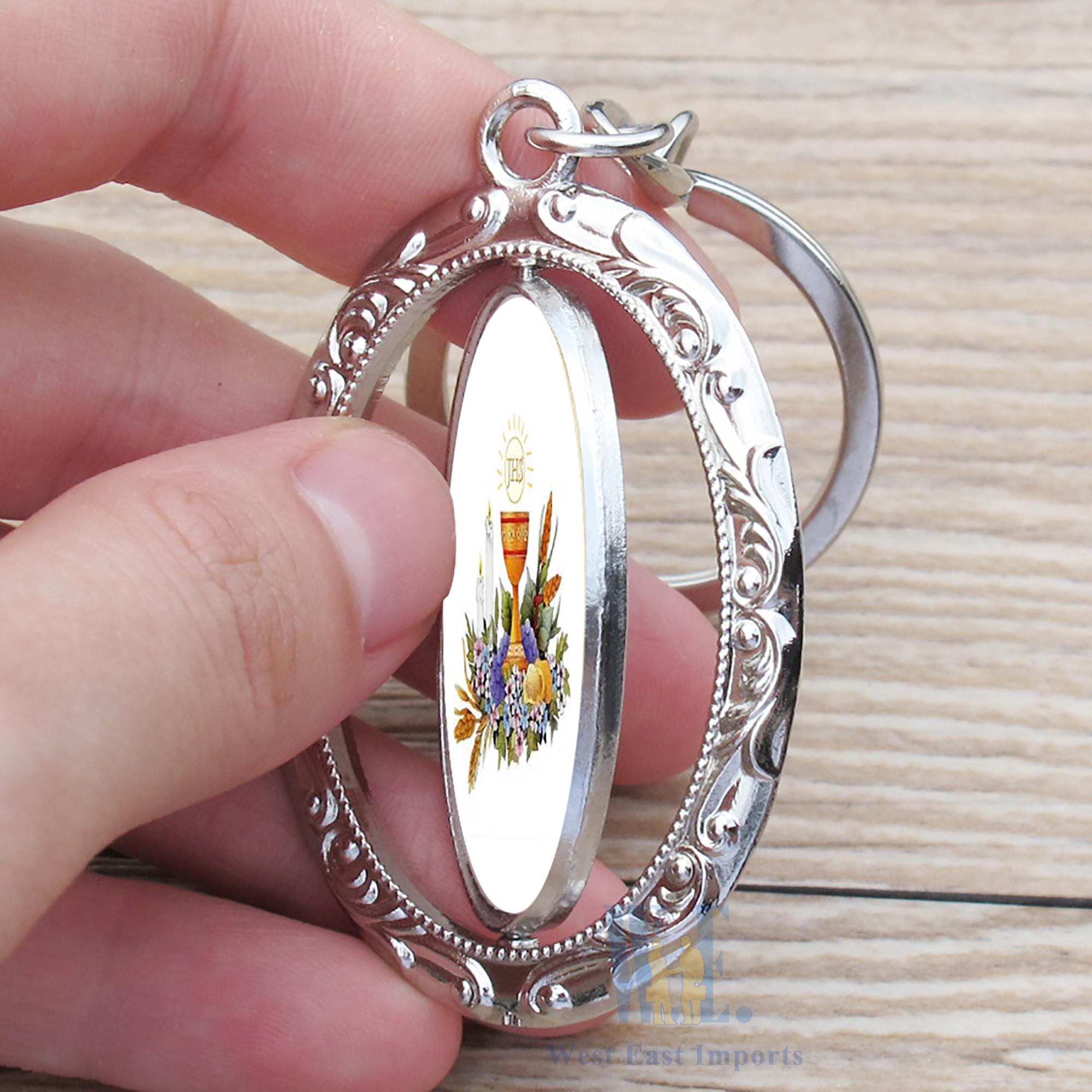 12 PCS First Communion Religious Keychain Party Favors, Personalized ...