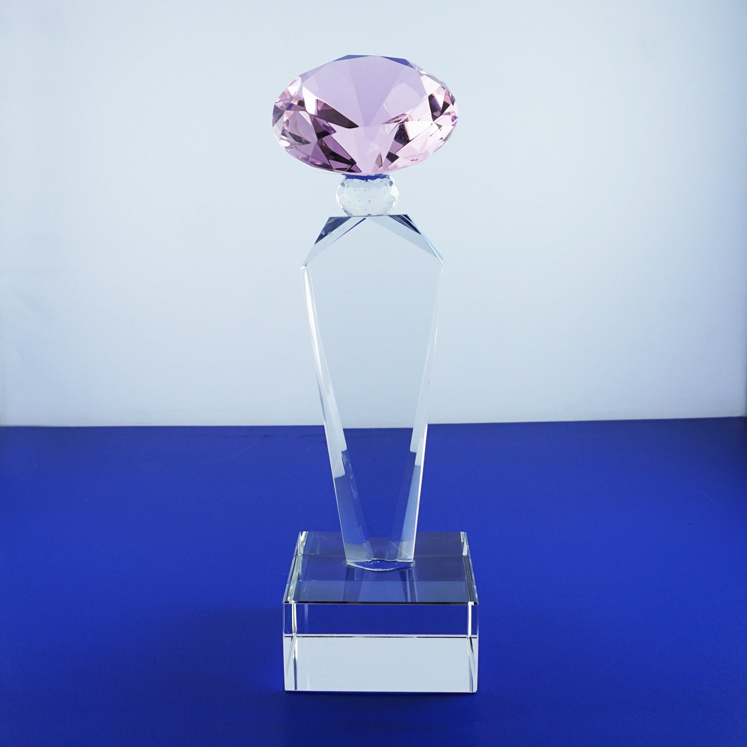 Crystal Glass Diamond Trophy Awards Recognition Achievement - Etsy