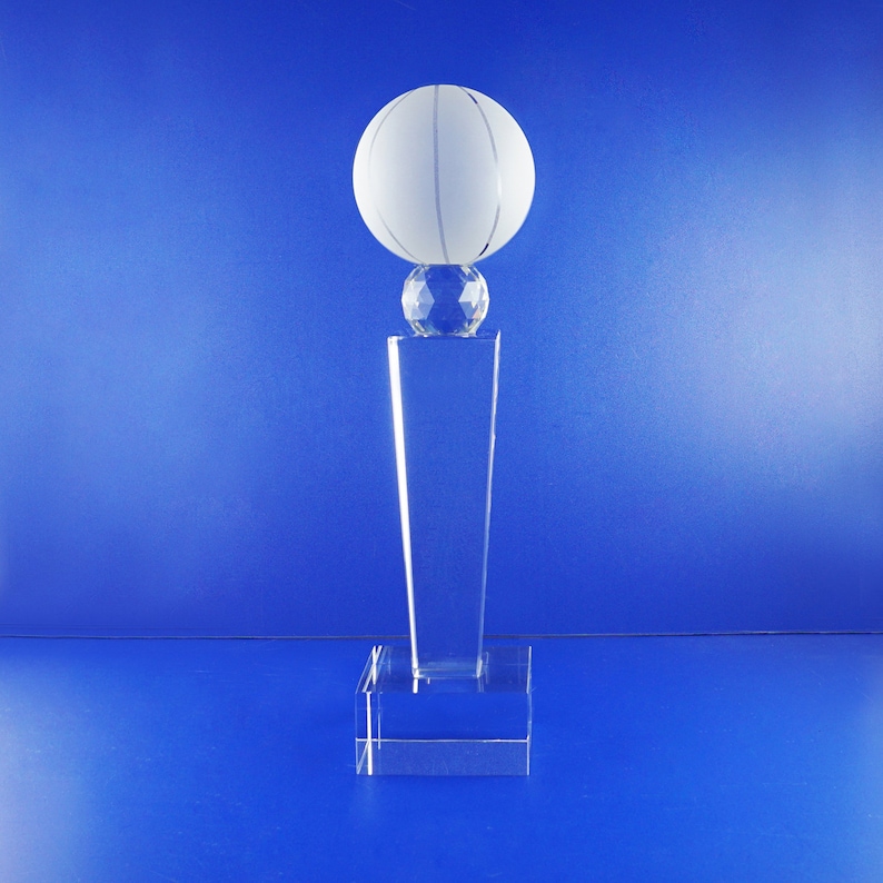Personalized Championship Basketball Crystal Trophy on Monument Base ...