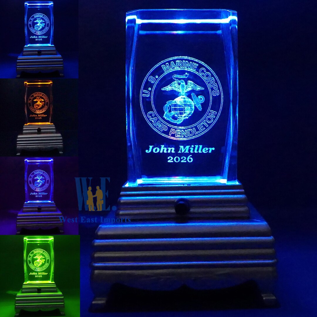 3D Marine Corps Base (1 Piece) Camp Pendleton Logo Personalized Custom ...