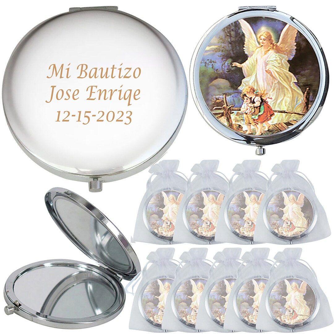 Guardian Angel (12 PCS) Personalized Compact Mirror First Communion ...