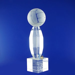 Volleyball Crystal Trophy Team Leader Personal Custom Laser Subsurface ...