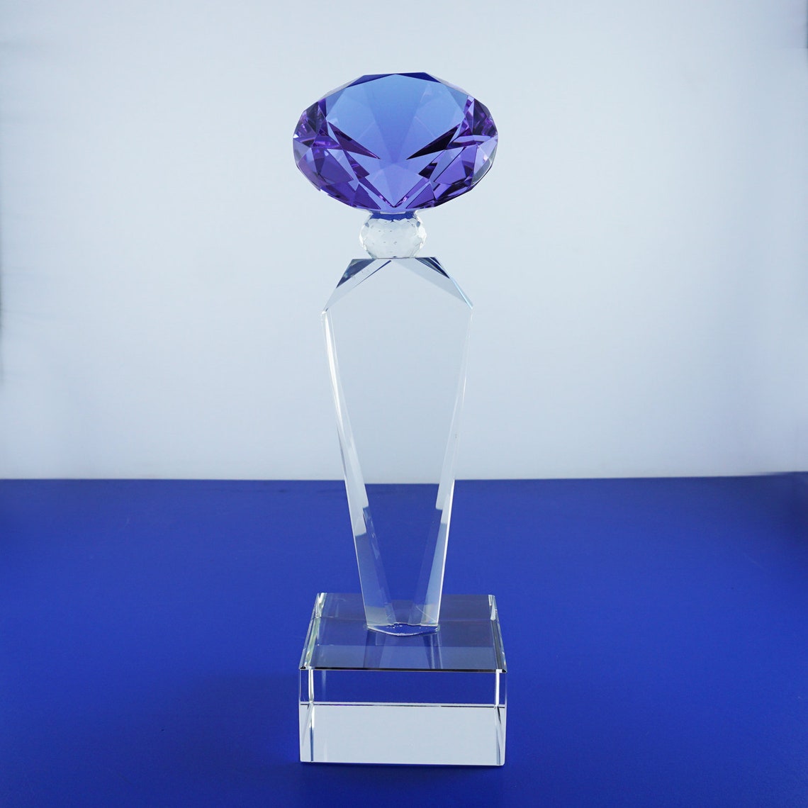 Crystal Glass Diamond Trophy Awards Recognition Achievement - Etsy