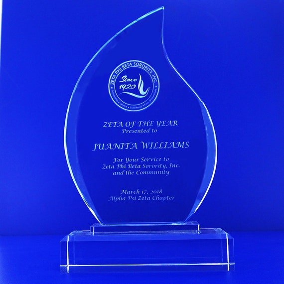 Tear Drop Crystal Plaque for Appreciation Service - Etsy