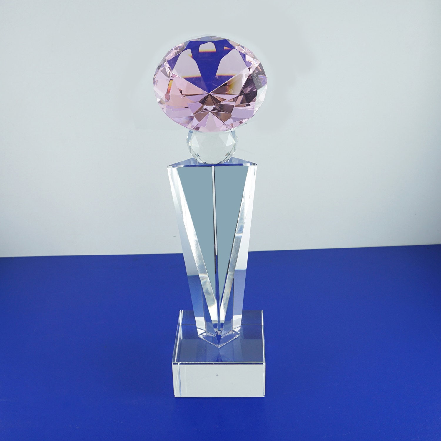 Crystal Glass Diamond Trophy Awards Recognition Achievement Reality ...