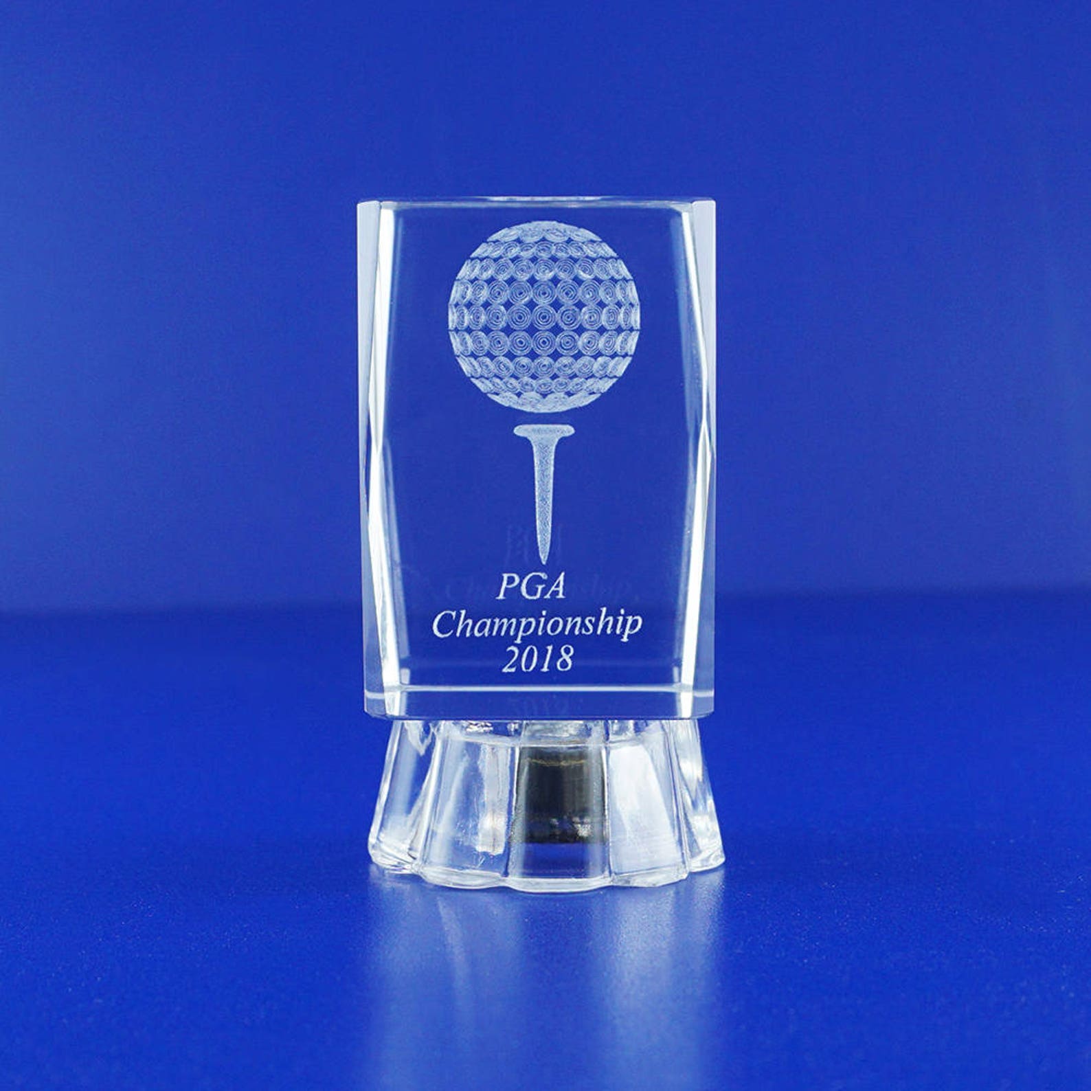 3D Crystal Golf Block With 3D Golf Ball 12 PCS Laser-etched | Etsy