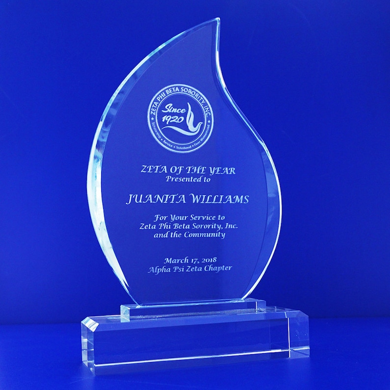 Tear Drop Crystal Plaque for Appreciation Service - Etsy