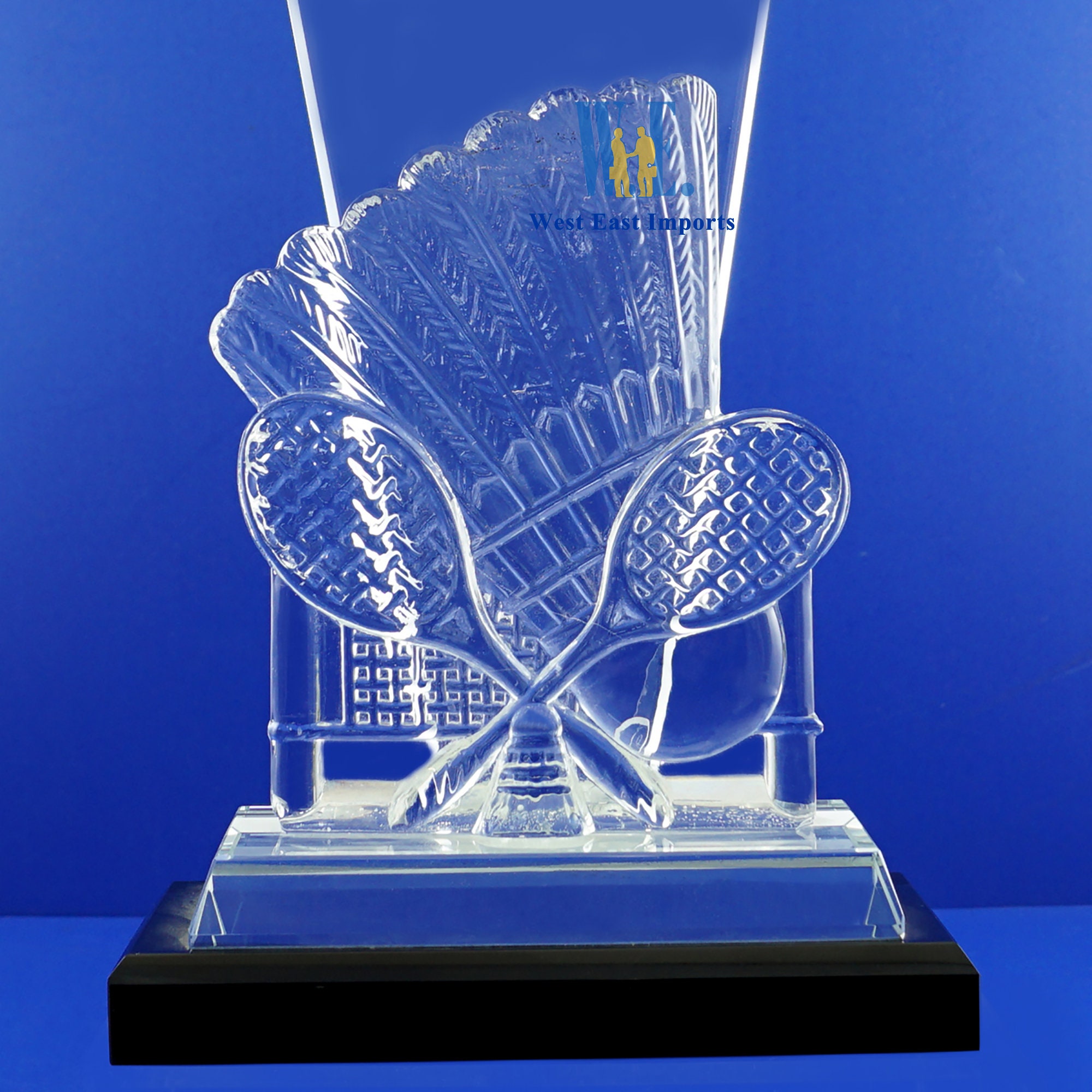 Crystal Badminton Trophy Award Sport Tennis Competition Customization ...