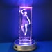 Illuminated Mirror Top Display Base for Crystal Plaque and Light up ...