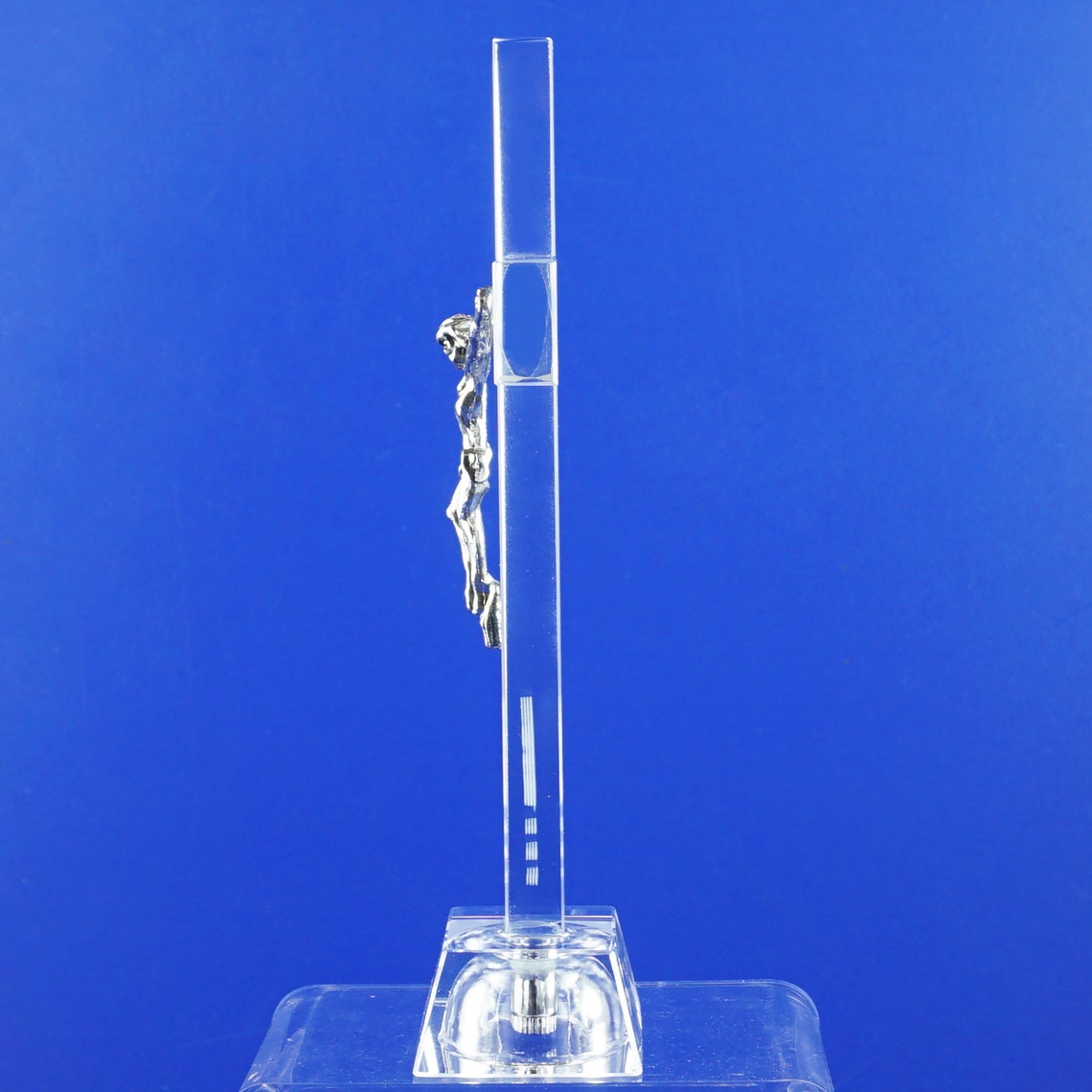 Crucifixion of Christ Crystal Glass Cross Decor for Rest in Peace RIP ...