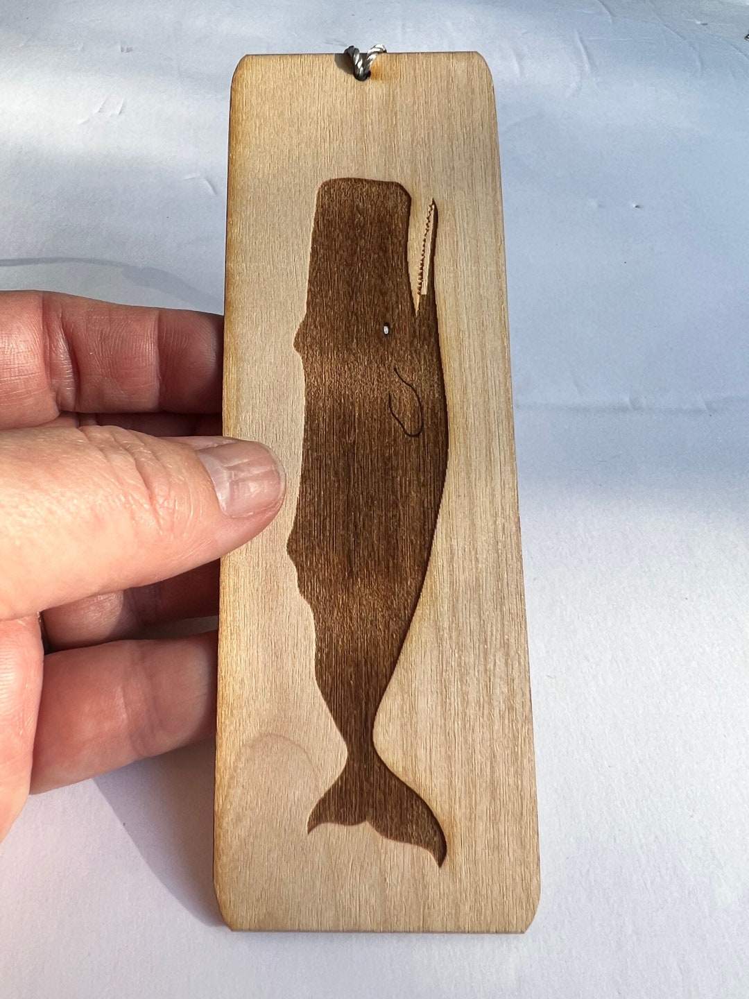 Wood Sperm Whale Bookmark, Ocean Creature, Beach Bookmarks, Ocean ...